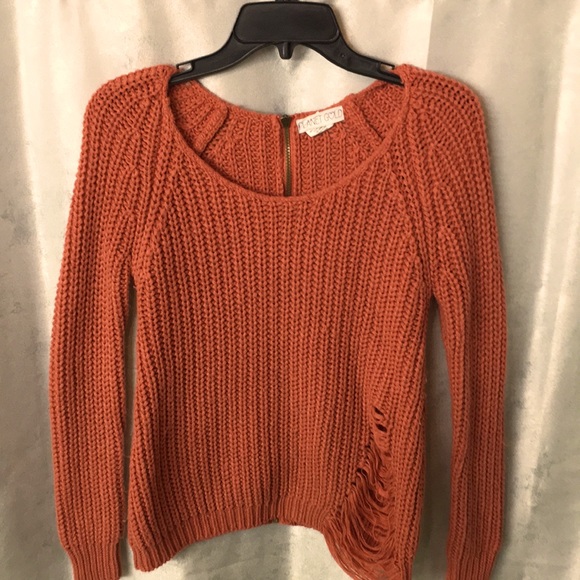 Sweaters | Planet Gold Full Back Zipper And Front Ripped 10 Acrylic ...